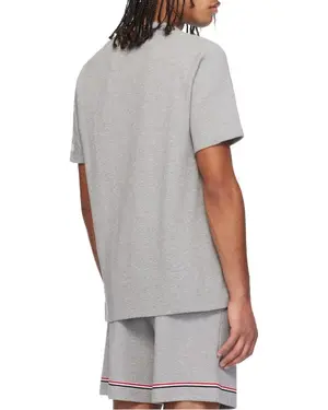 Thom Browne 4-bar Stripe Crewneck T-shirt - Light Gray
