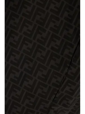 Fendi Ff Jacquard Zipped Reversible Windbreaker - Black