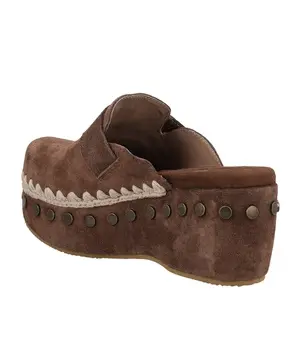 Mou Stud Embellished Clogs - Green