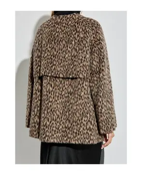 Emporio Armani Leopard Print Double-breasted Coat
