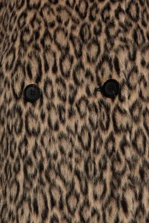 Emporio Armani Leopard Print Double-breasted Coat