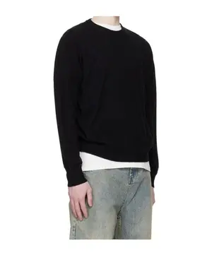 ENTIRE STUDIOS Rib-knit Crewneck Sweater - Black