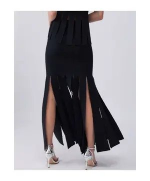 Liu Jo High-waisted Fringed Knit Skirt