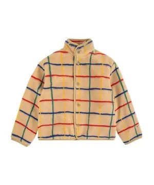 BOBO CHOSES Grid-pattern Fleece Jacket