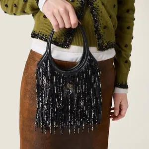 Miu Miu Sequined Fringe Handbag