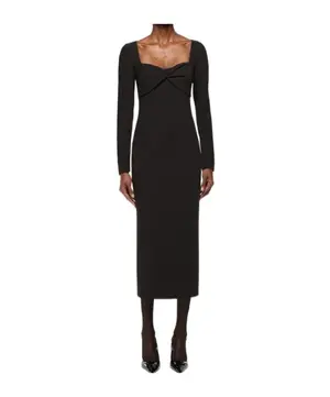 Roland Mouret Twist Drape Stretch Crepe Dress