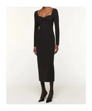 Roland Mouret Twist Drape Stretch Crepe Dress