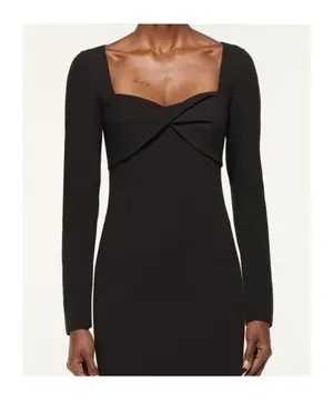 Roland Mouret Twist Drape Stretch Crepe Dress
