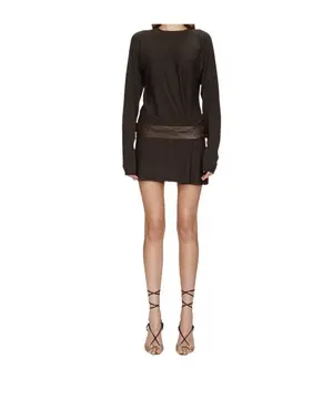 Christopher Esber Long Sleeve Dress With Waist Embellishment