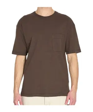 LEMAIRE Chest Pocket Crewneck T-shirt - Brown