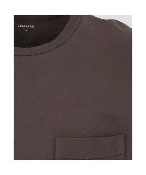 LEMAIRE Chest Pocket Crewneck T-shirt - Brown