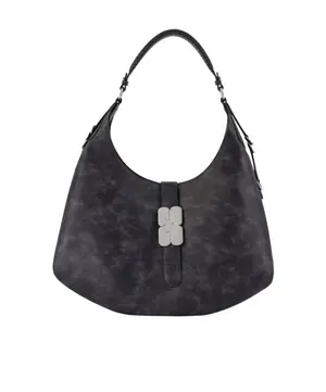 GANNI Small Kat Flower-buckle Shoulder Bag