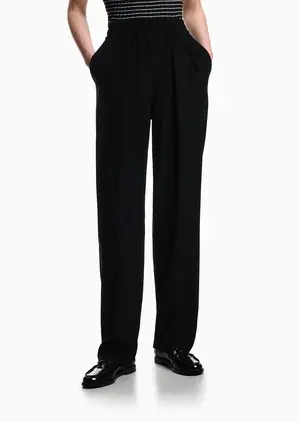 Emporio Armani Loose Fit High Waist Trousers