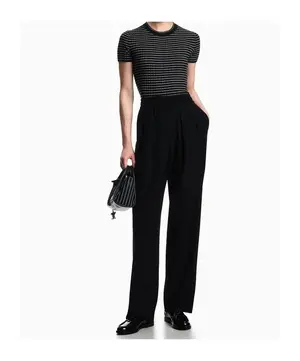 Emporio Armani Loose Fit High Waist Trousers