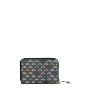 Emporio Armani Logo Details Wallet - Black