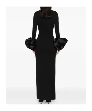 Solace V-neck Ruffled Long Sleeve Dress