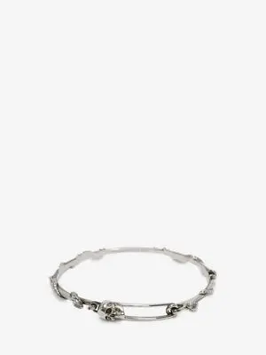 Alexander McQueen Skull Safety Pin Bracelet