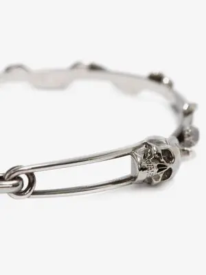 Alexander McQueen Skull Safety Pin Bracelet