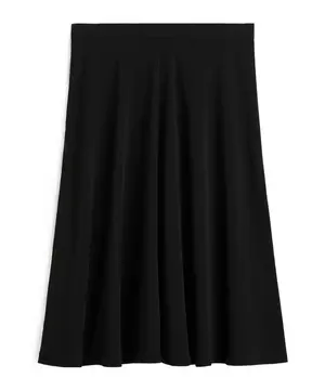 TOTEME A-line Fluid Midi Skirt - Black