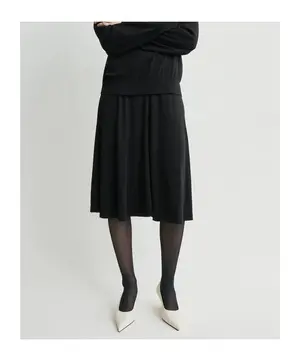 TOTEME A-line Fluid Midi Skirt - Black