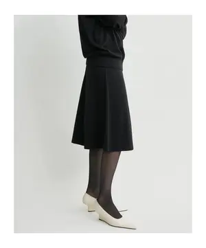 TOTEME A-line Fluid Midi Skirt - Black