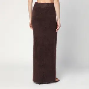 Soft Goat Elastic Waist Maxi Skirt