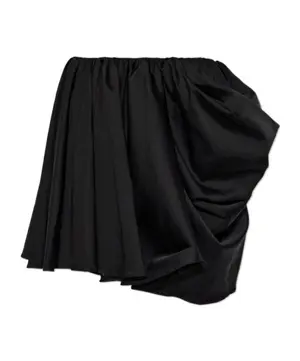 GANNI Draped Asymmetrical Skirt - Black