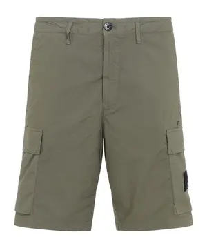 Stone Island Stone Island Regular Fit Cargo Bermuda Shorts Gray