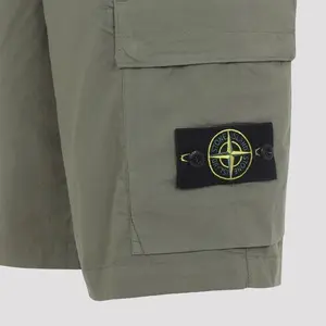 Stone Island Regular Fit Cargo Bermuda Shorts - Gray