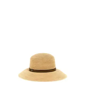 Borsalino Colombia Raffia Crochet Sun Hat - Beige