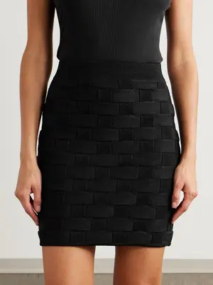 Tove Ash Jacquard-knit Mini Skirt