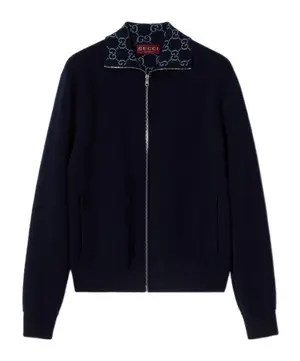 Gucci Knit Double Wool Zip Jacket