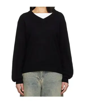 ENTIRE STUDIOS V-neck Sweater - Black