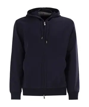 Brunello Cucinelli Zip-up Drawstring Hoodie - Black