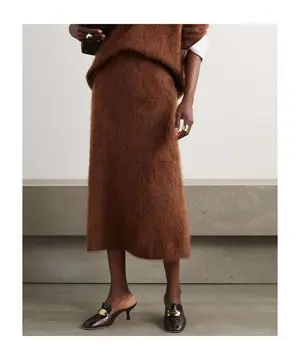 LISA YANG Asta Skirt - Brown