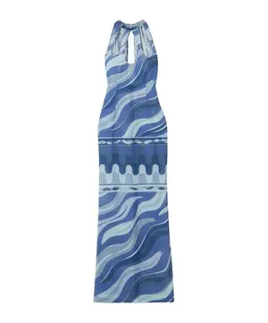 Emilio Pucci Printed Halterneck Maxi Dress