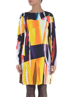 Kenzo Striped Long Sleeve Dress