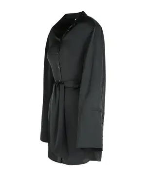 ROTATE BY BIRGER CHRISTENSEN Mini Shirt Dress With Belted Waist And Long Sleeves