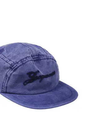 Jacquemus Embroidered Logo Cap - Blue