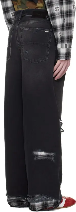 Amiri Flannel Repair Baggy Jeans