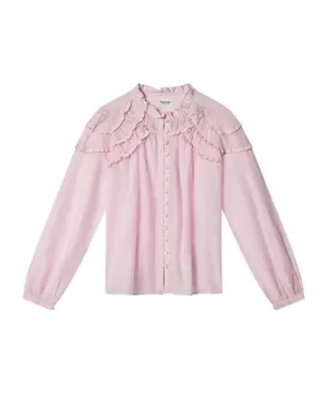 Isabel Marant Étoile Christa Ruffled Buttoned Blouse - Light Pink