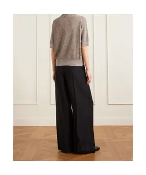 Brunello Cucinelli Cropped Knitted Polo Shirt - Brown