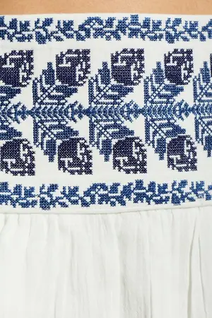 Isabel Marant Étoile Embroidered Pleated Flared Mini Skirt