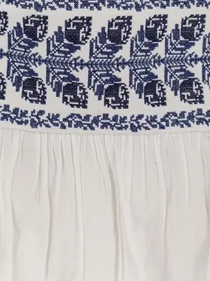 Isabel Marant Étoile Embroidered Pleated Flared Mini Skirt