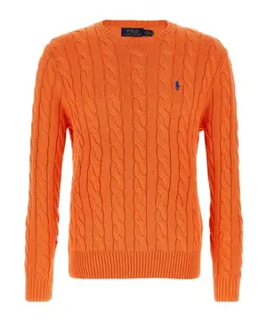 Polo Ralph Lauren Cable Knit Embroidered Jumper - Orange