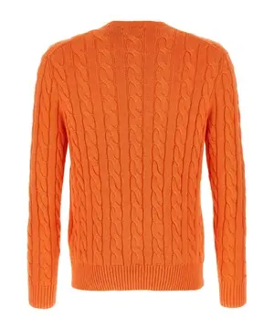 Polo Ralph Lauren Cable Knit Embroidered Jumper - Orange
