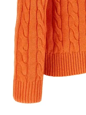 Polo Ralph Lauren Cable Knit Embroidered Jumper - Orange
