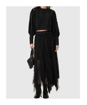 ALLSAINTS Vashtie Lace Midi Skirt