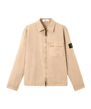 Stone Island Logo Patch Pocket Detail Shirt - Desert