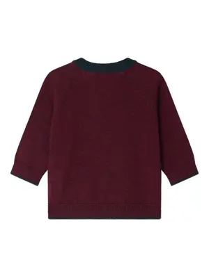 Bonpoint Long-sleeved Button-up Sweater - Brown